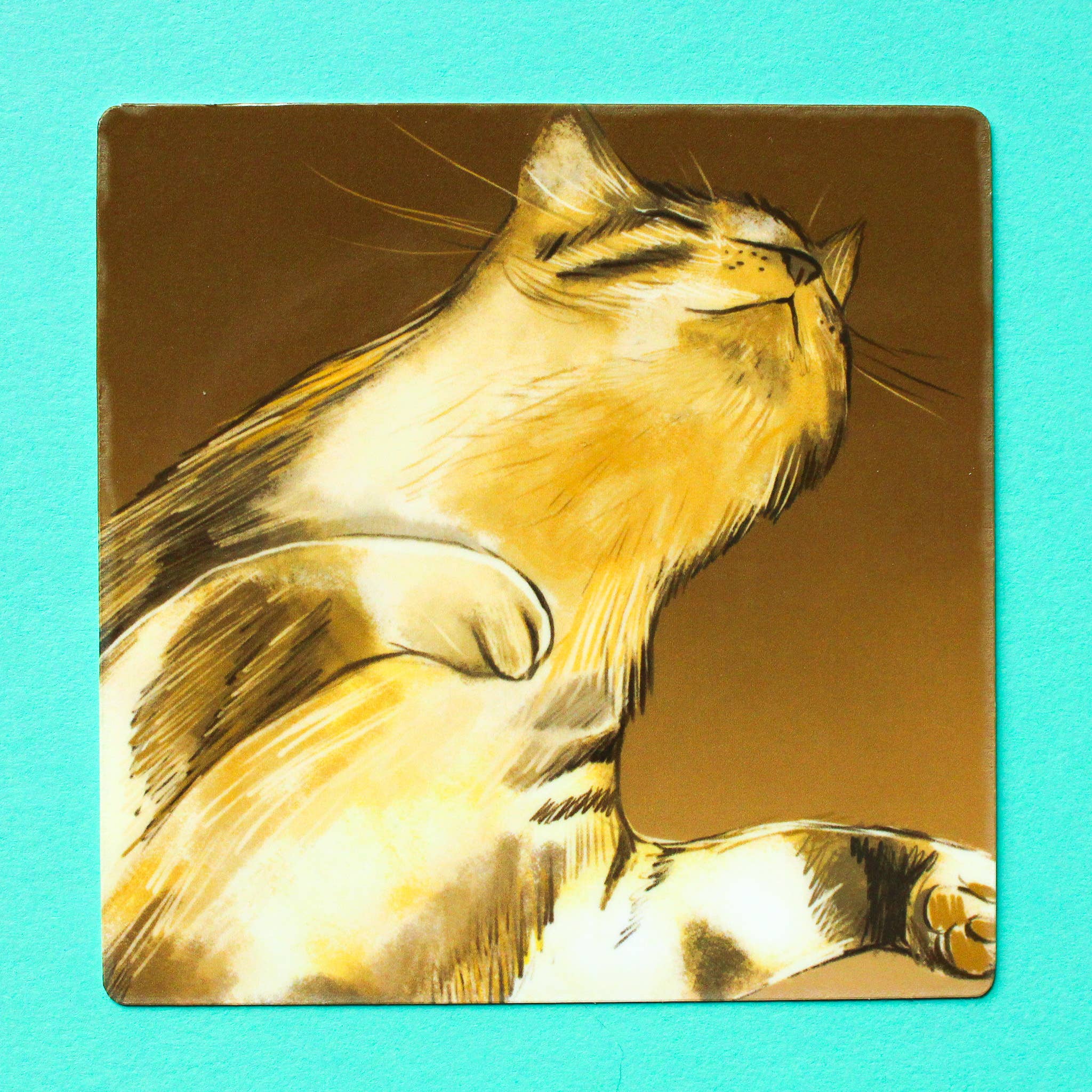 Fearless Cat Vinyl Sticker – Cat on the Corner